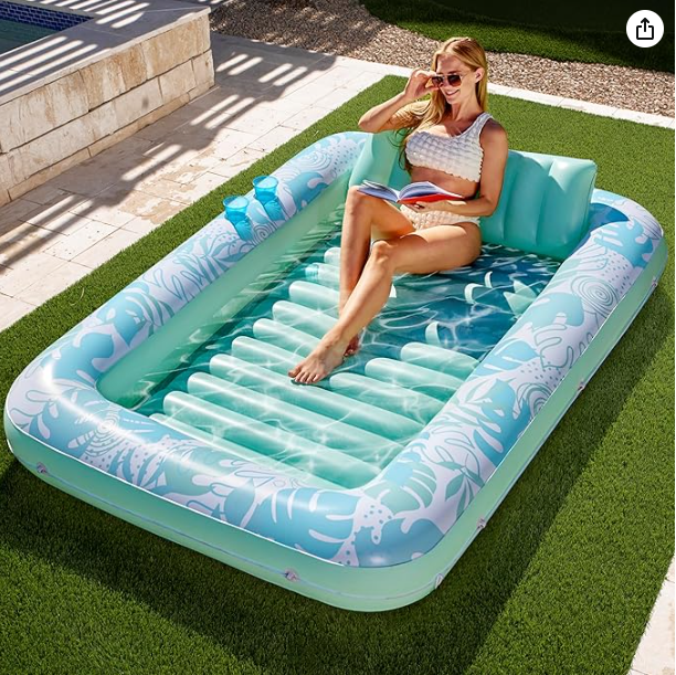 Inflatable Tanning Pool Lounger Float for Adults – dironia.com